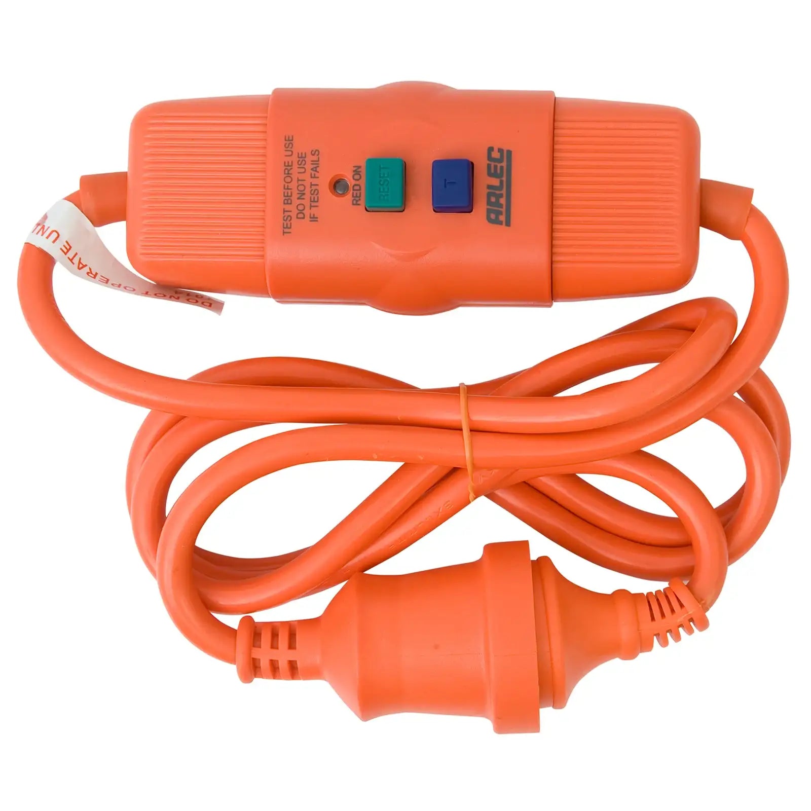 Arlec Orange 1.8m Heavy Duty Safety Extension Lead with In Line RCD Sa
