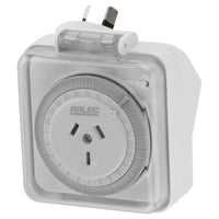 Arlec White 24-Hour Heavy-Duty Outdoor Mechanical Timer