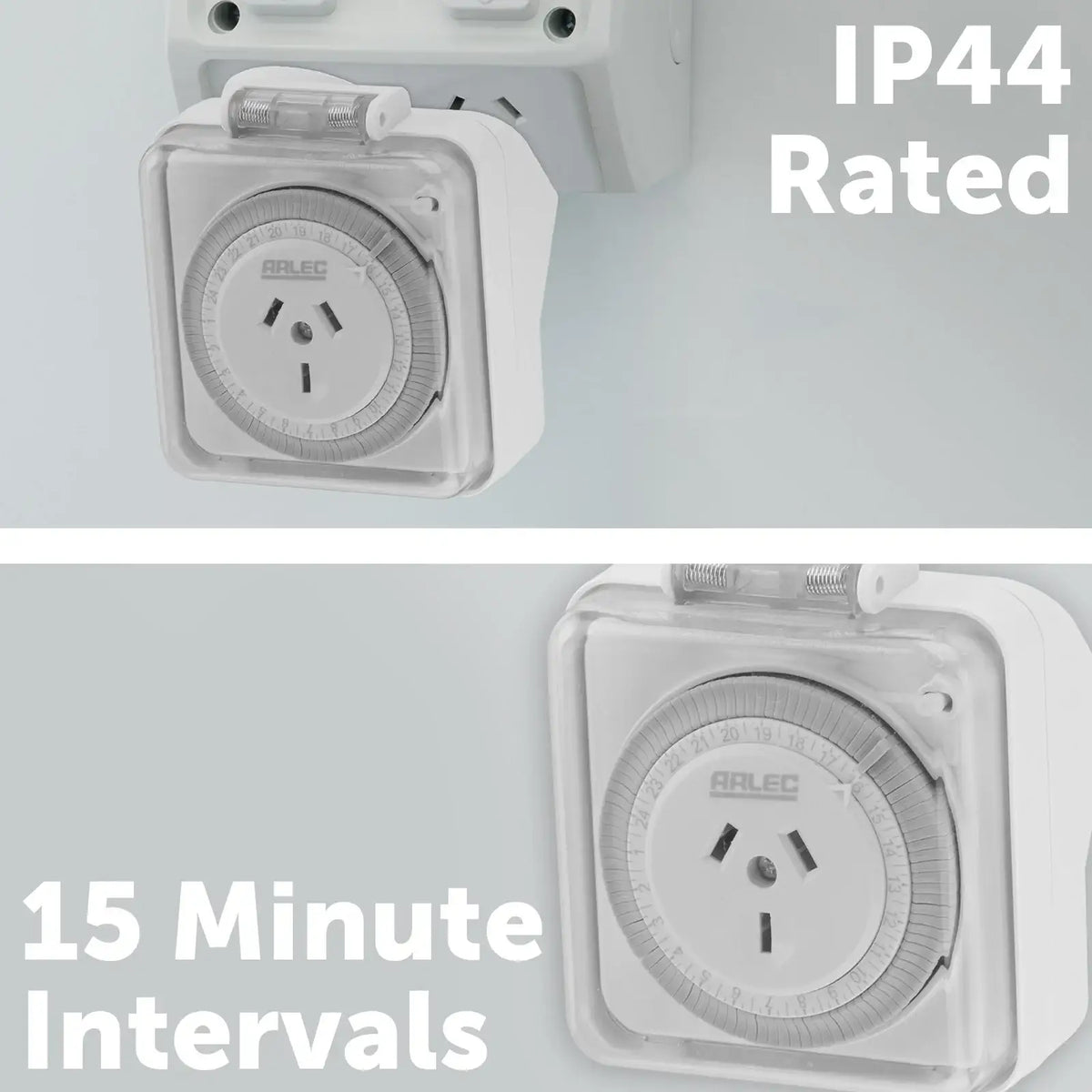 Arlec White 24-Hour Heavy-Duty Outdoor Mechanical Timer