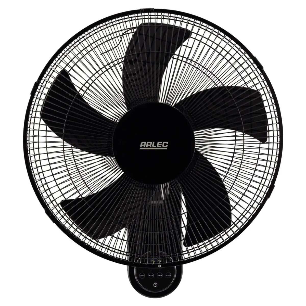 Arlec Black 40cm 5-Blade Wall Fan with Remote Control