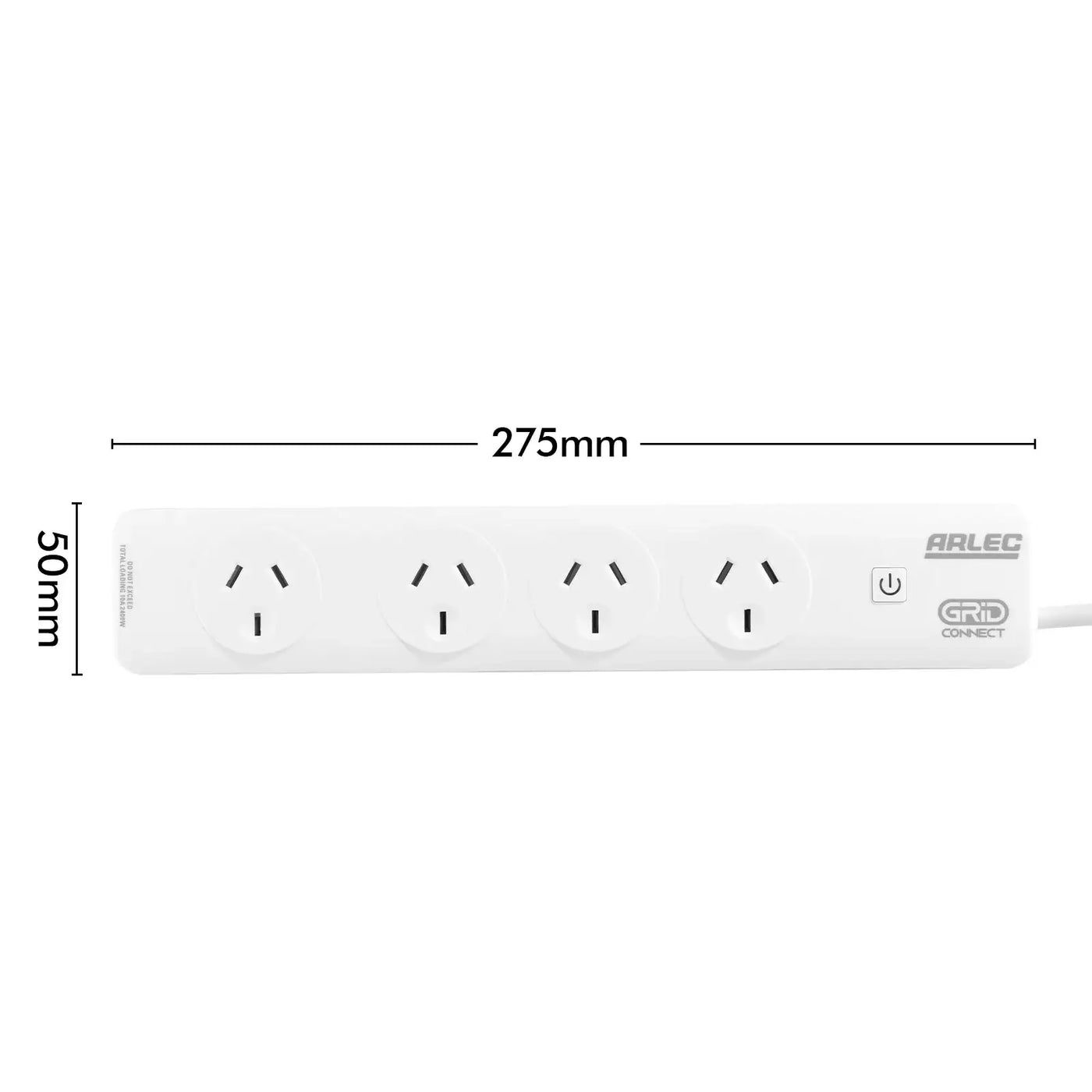 Arlec White 4-Outlet Grid Connect Smart Powerboard