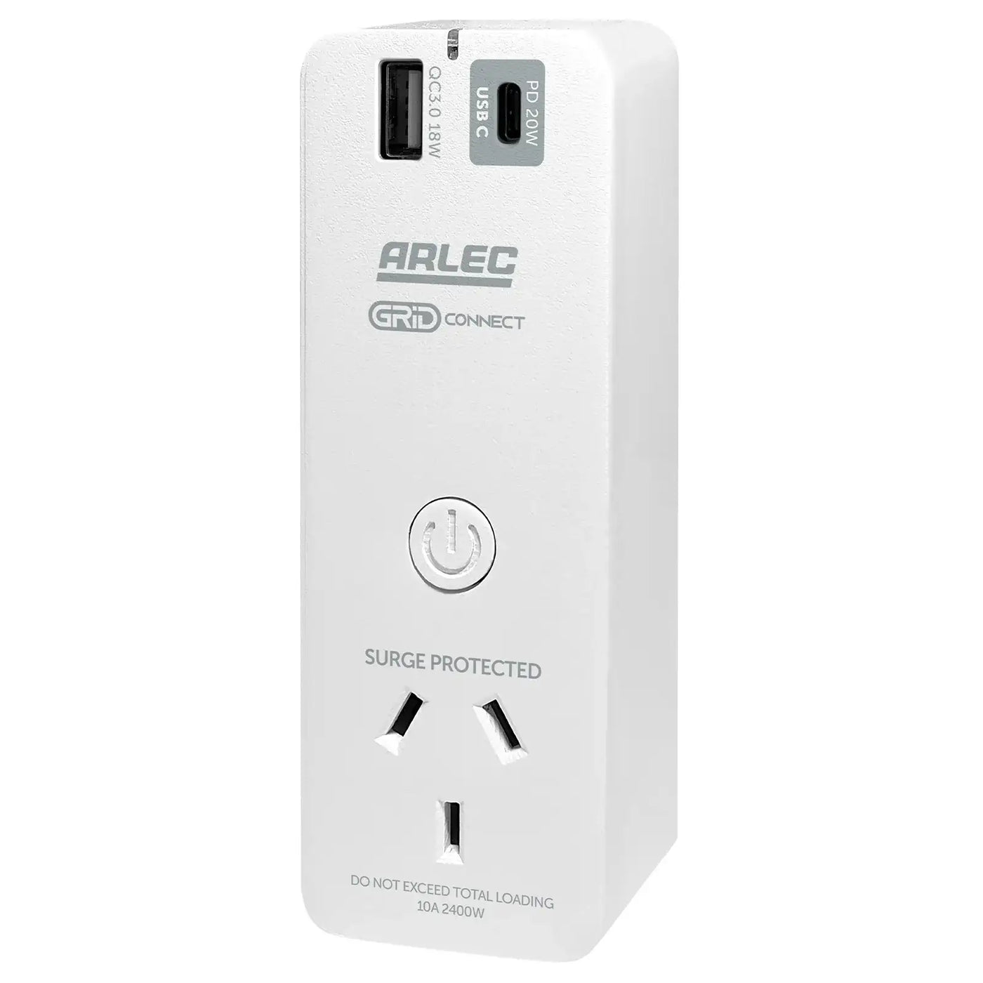 Arlec White Grid Connect Smart Plug-In Multi Function Socket with USB