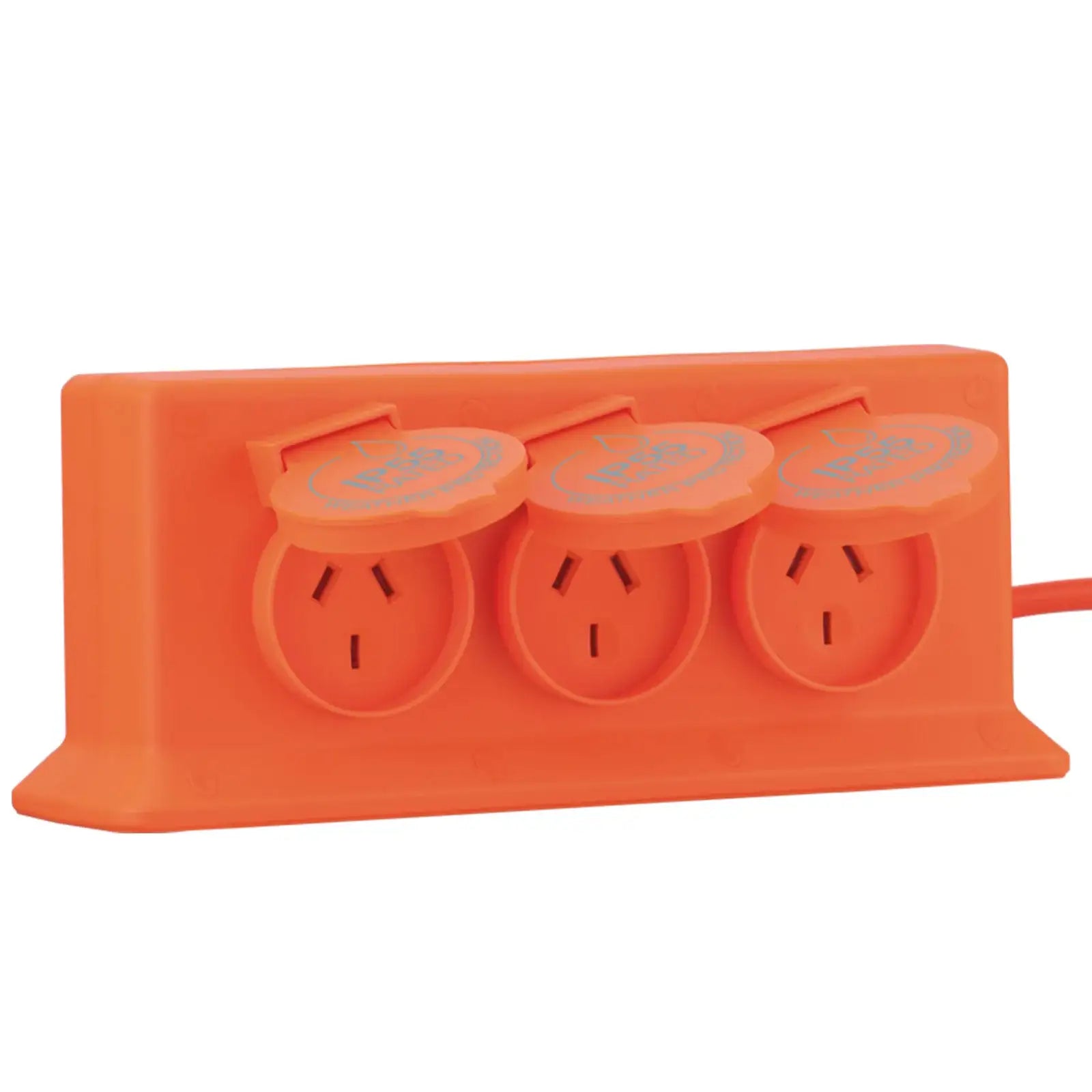 Arlec Orange 6-Outlet Weather Protected Powerboard