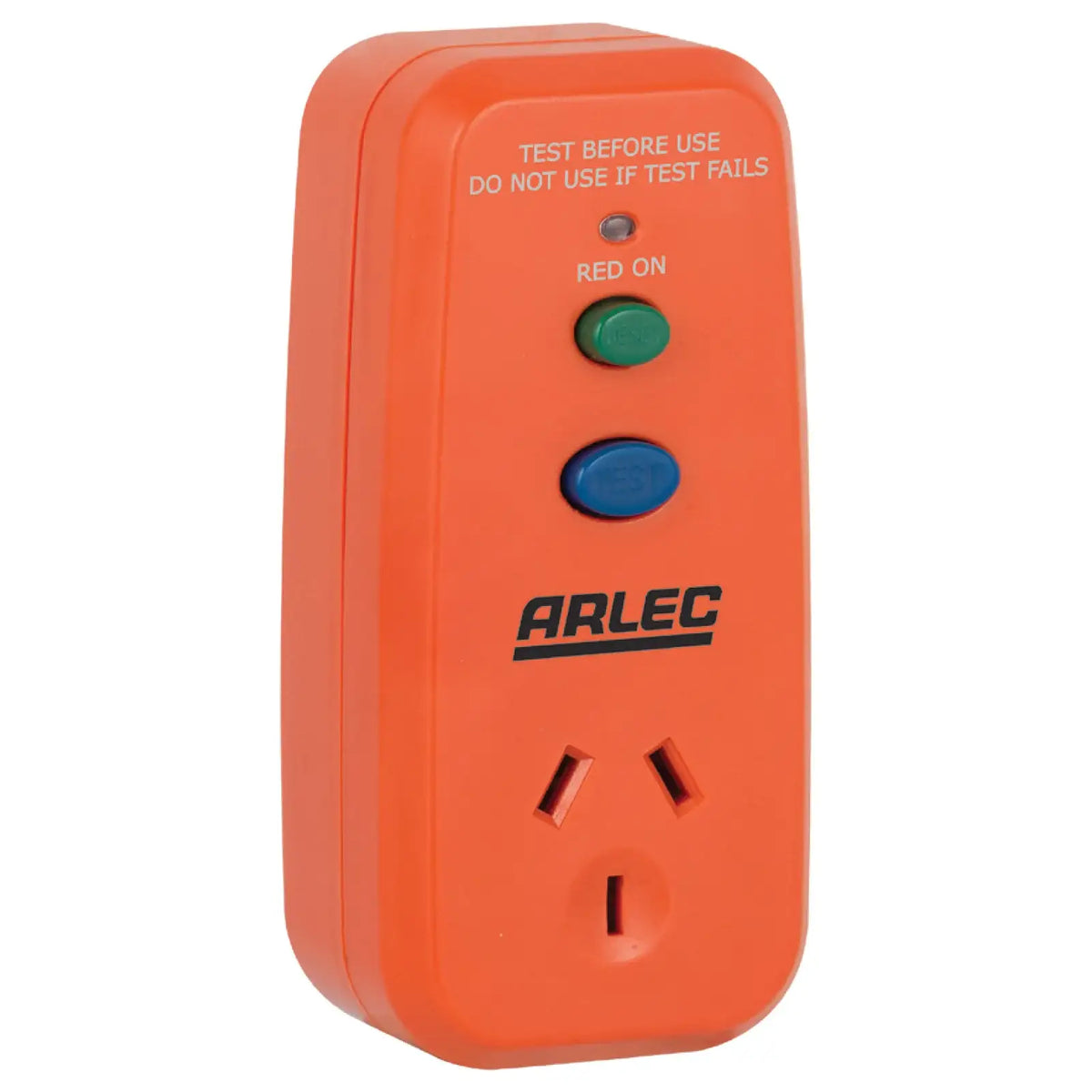 Arlec Orange Plug In RCD Safety Switch