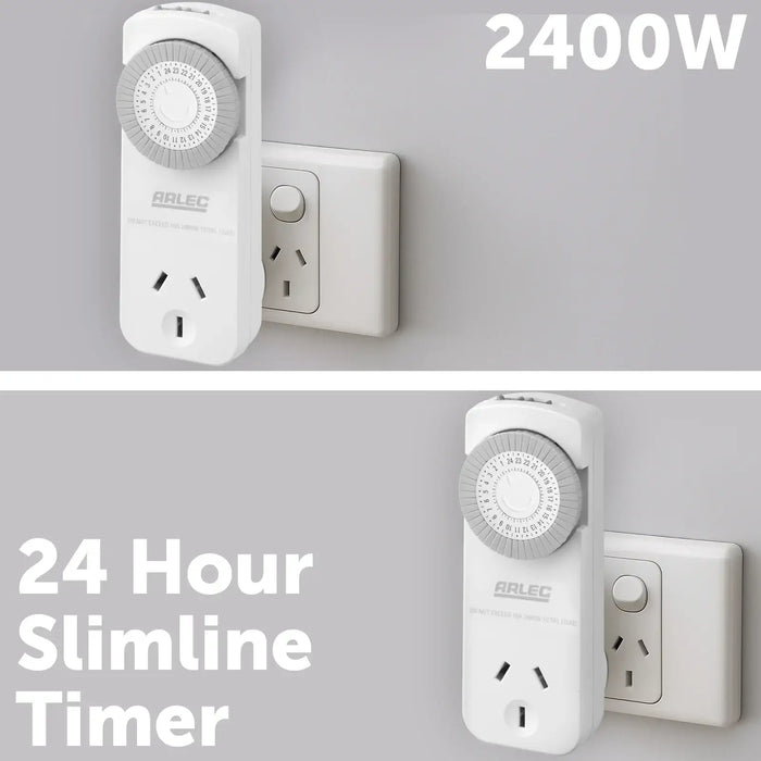 Arlec White 24-Hour Slimline Timer