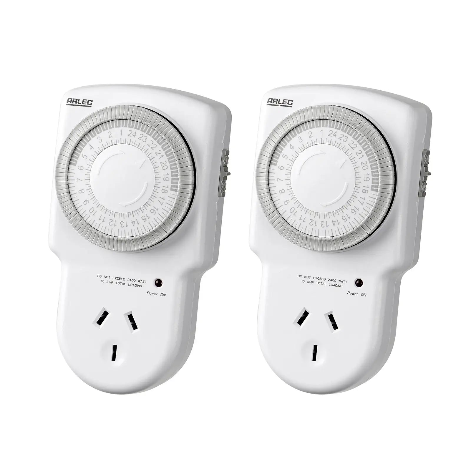 Arlec White 24-Hour Timer - 2 Pack