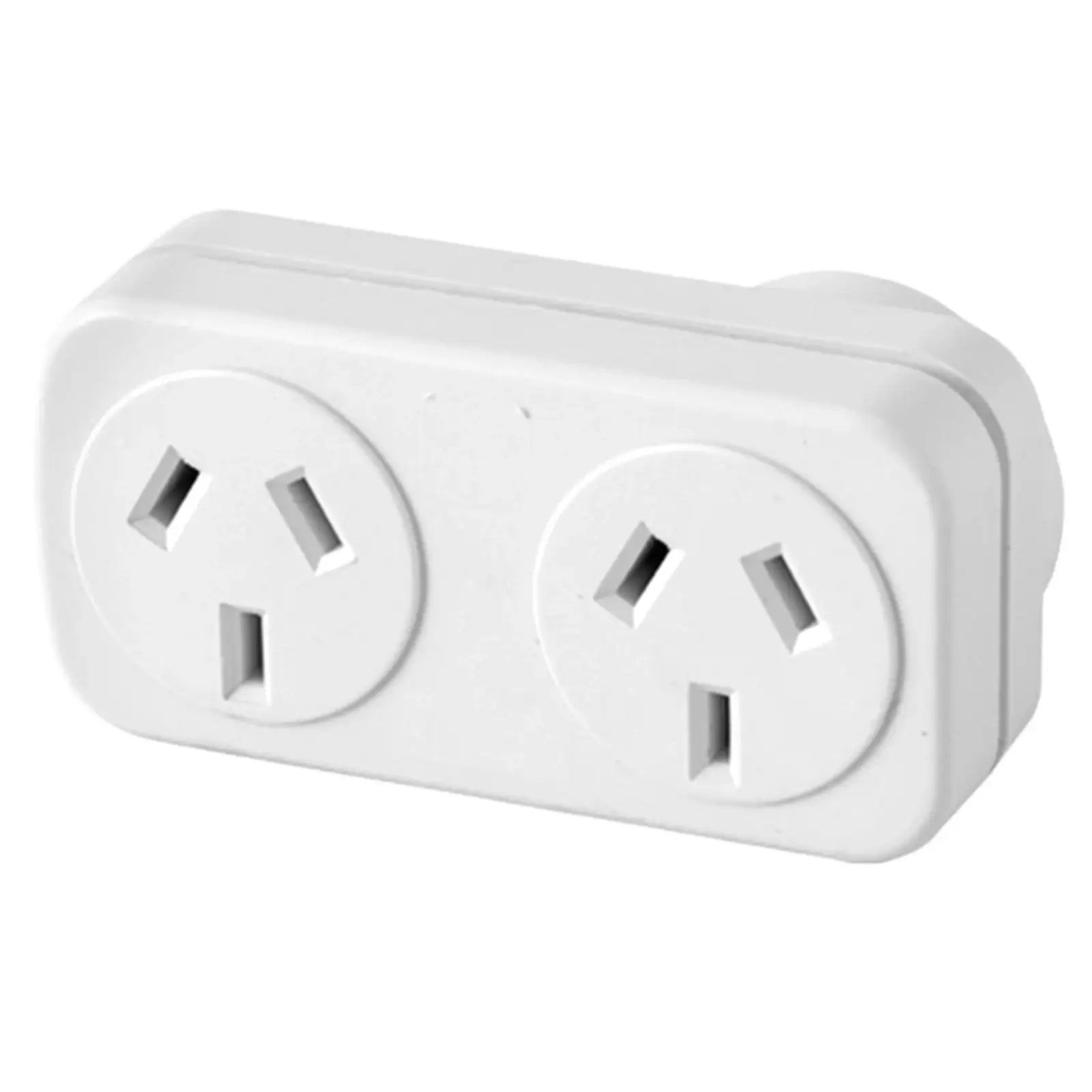 Arlec White Left Hand Double Adaptor