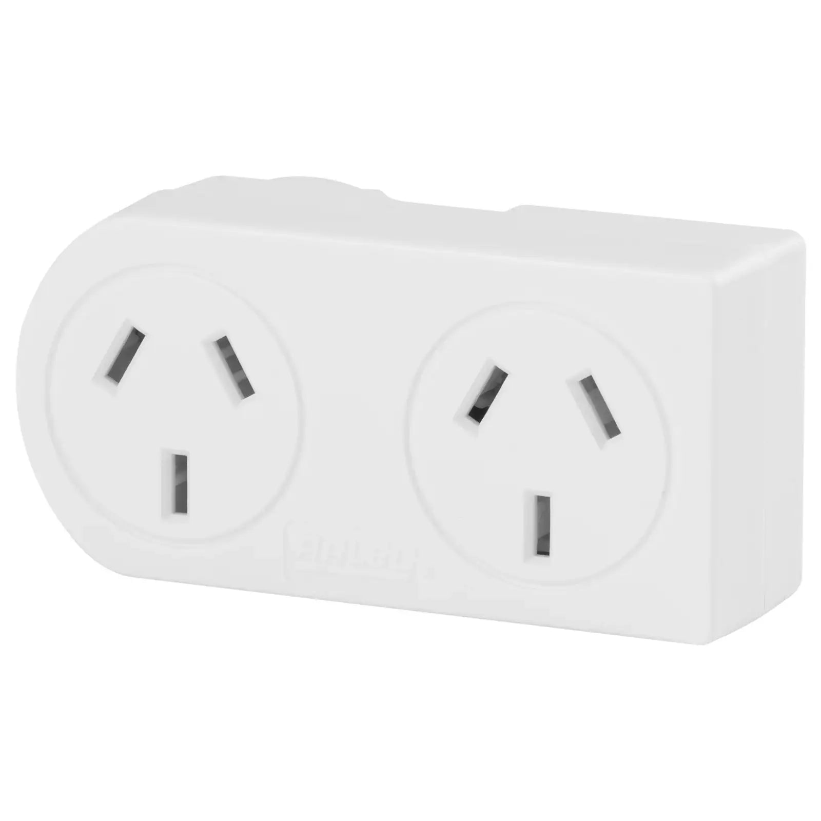 Arlec White Right Hand Double Adaptor